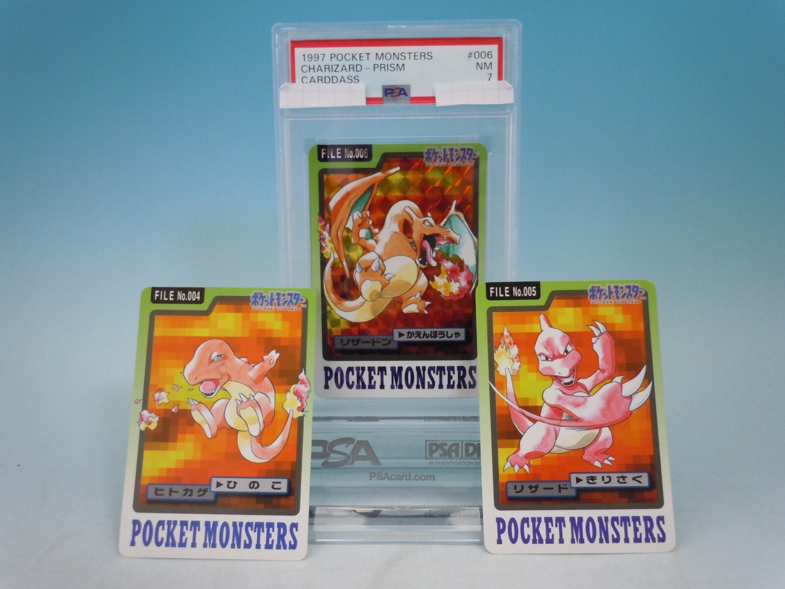 PSA7 Pokemon Carddass 1997 Charizard – PRISM #006 NM & Omake Cards ...