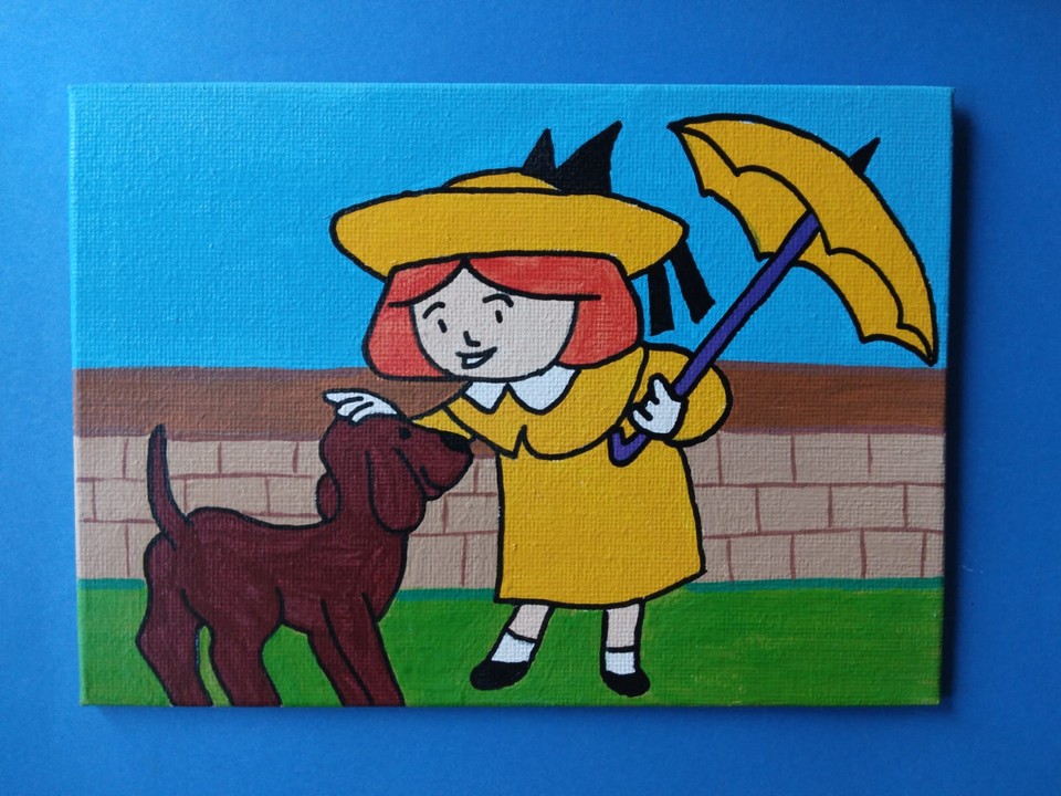 Madeline 1939 Animated Cartoon Series Fan Art 5x7 Flat Canvas Painting ...