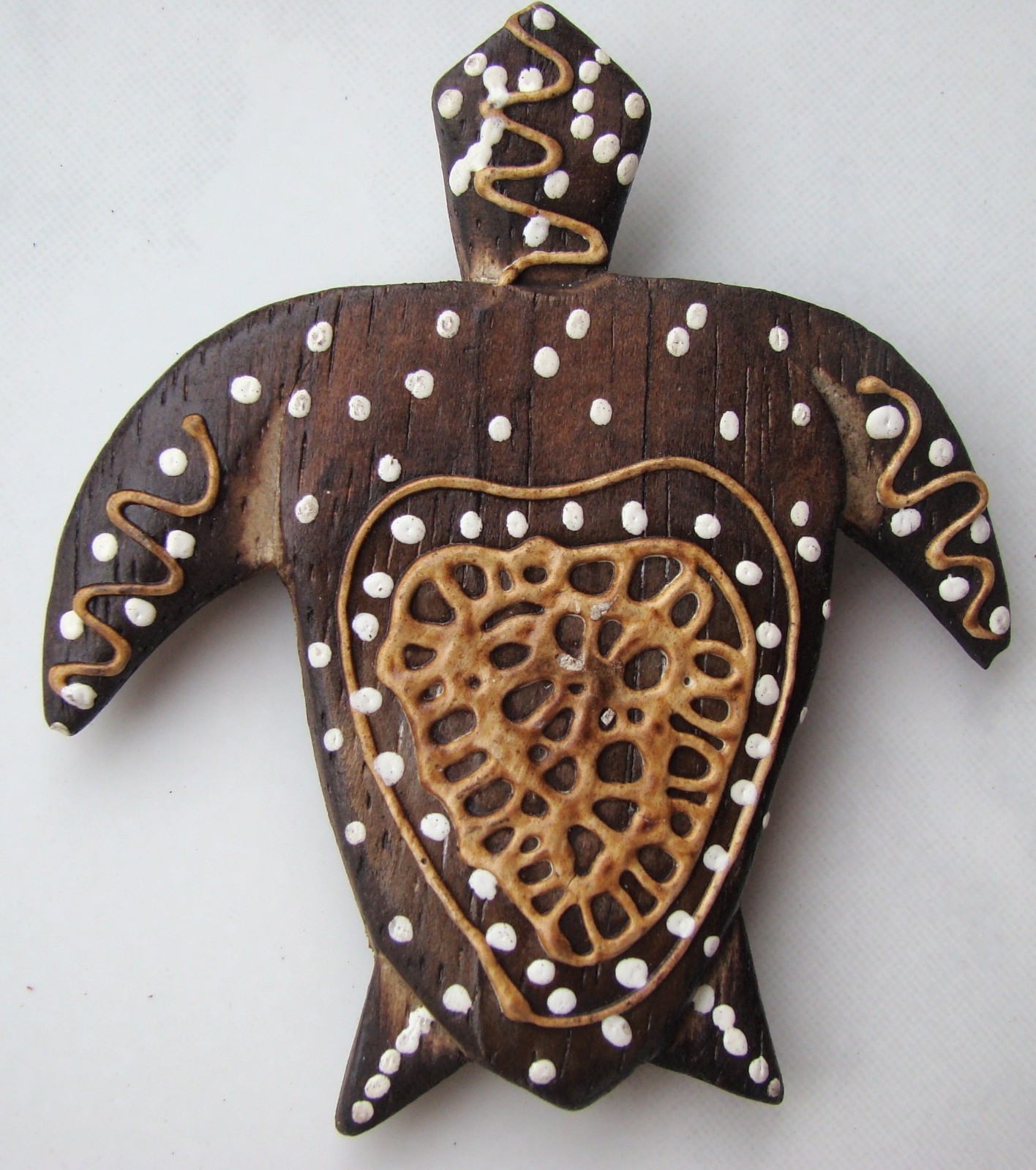 Wooden Egg Shell Hand Crafted Fridge Sea Turtle Magnet Indonesia Bali ...