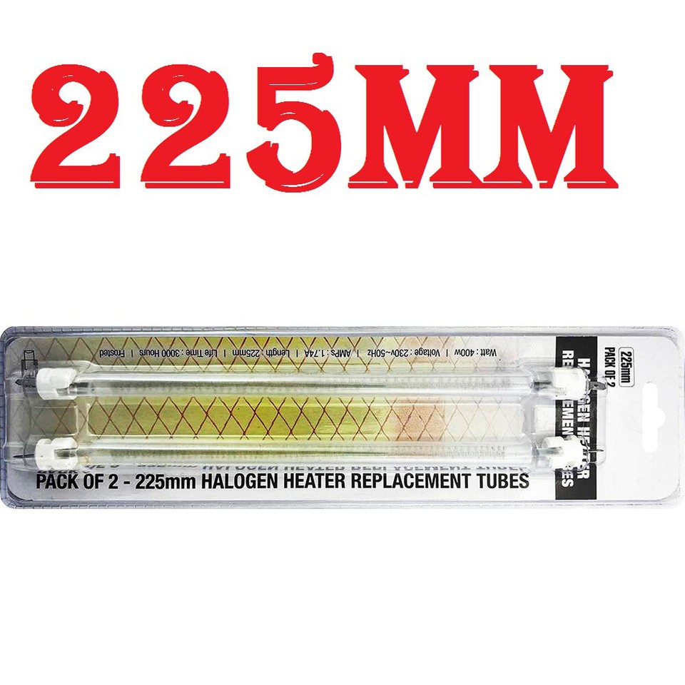 Set Of 2 Halogen Heater Replacement Tubes Fire Bar Heater Lamp Element ...