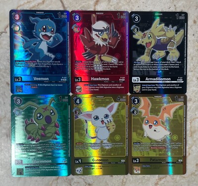 Digimon Hawkmon Veemon Patamon Gatomon BT16 Adventure Box 2024 AB03 ...