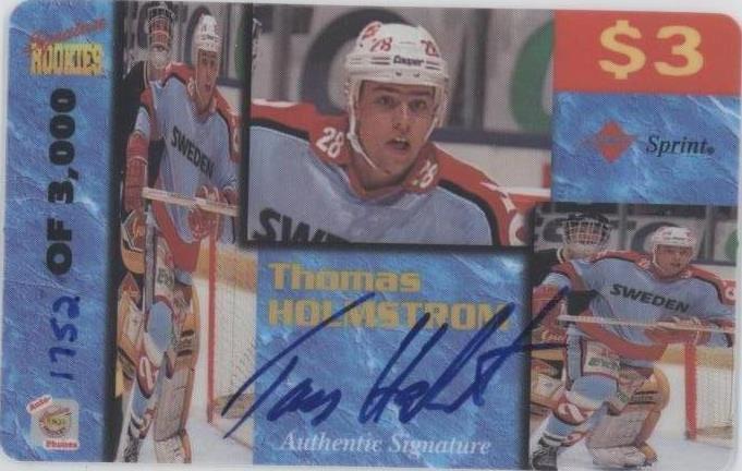 1995 Signature Rookies Auto-Phonex - Calling Card $3 Tomas Holmstrom ...