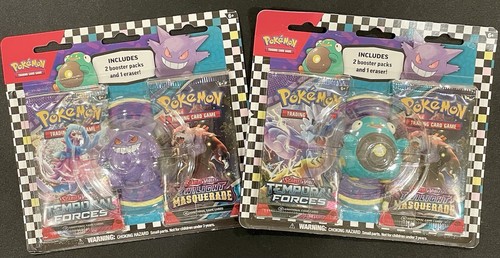 2x SEALED Pokemon 2024 Back 2 School Eraser Blisters Gengar & Bellibolt ...