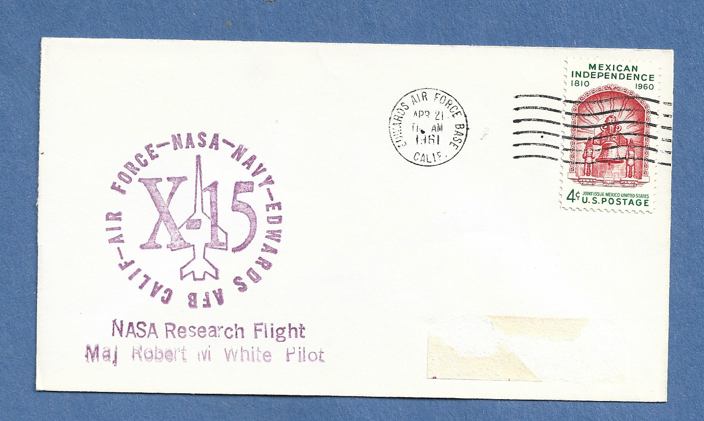 X-15 ROCKET PLANE FLIGHT # 65 APR 21,1961 EAFB SPACE COVER NASA | eBay