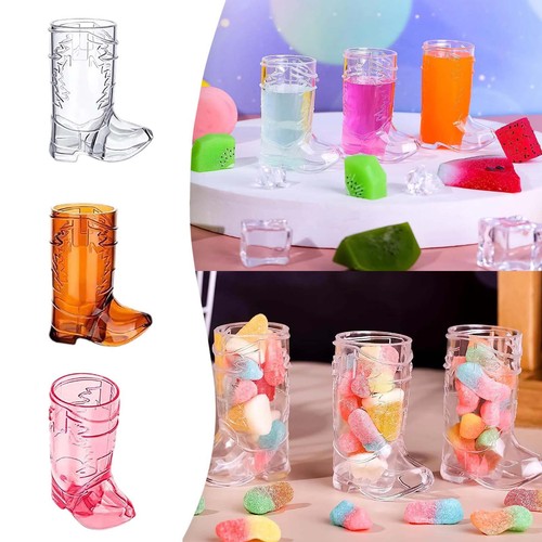 Western Cowboy Boot Shaped Plastic Mini Cups For Cowboy Themed Party ...