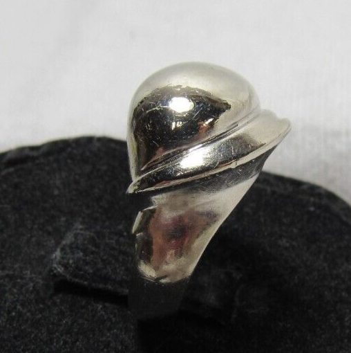 Vintage Kaco 14k White Gold Dome Ladie's Band Sz 6 Men's Pinky Ring 8 ...