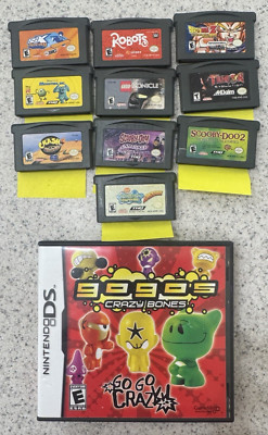 Nintendo GBA Cartridge Lot Bundle - 10 GBA Games +1 DS Game - All ...