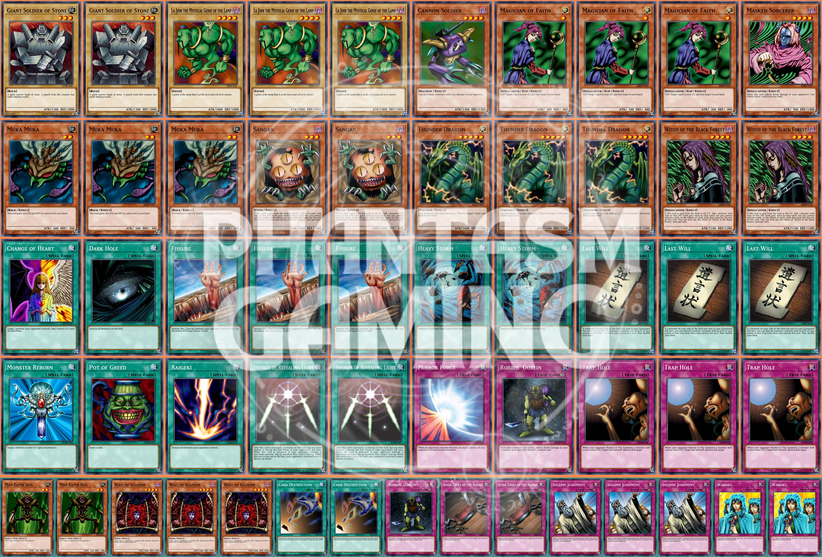 Muka Muka Deck Thunder Dragon Pot Greed Raigeki Swords Yugioh | eBay