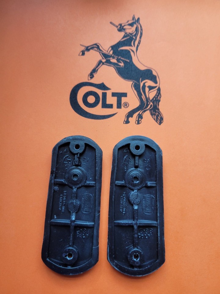 Colt 1900 1902 1903 38 Auto Pocket Military black checkered grips w ...