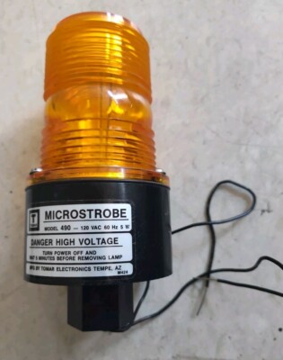 Tomar MicroStrobe 490Amber 120 VAC 50/60Hz 5 Watts Strobe Light New | eBay