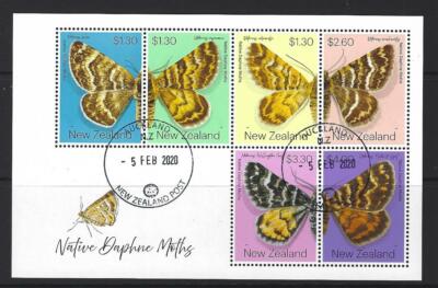 NEW ZEALAND 2020 NATIVE DAPHNE MOTHS MINIATURE SHEET FINE USED | eBay