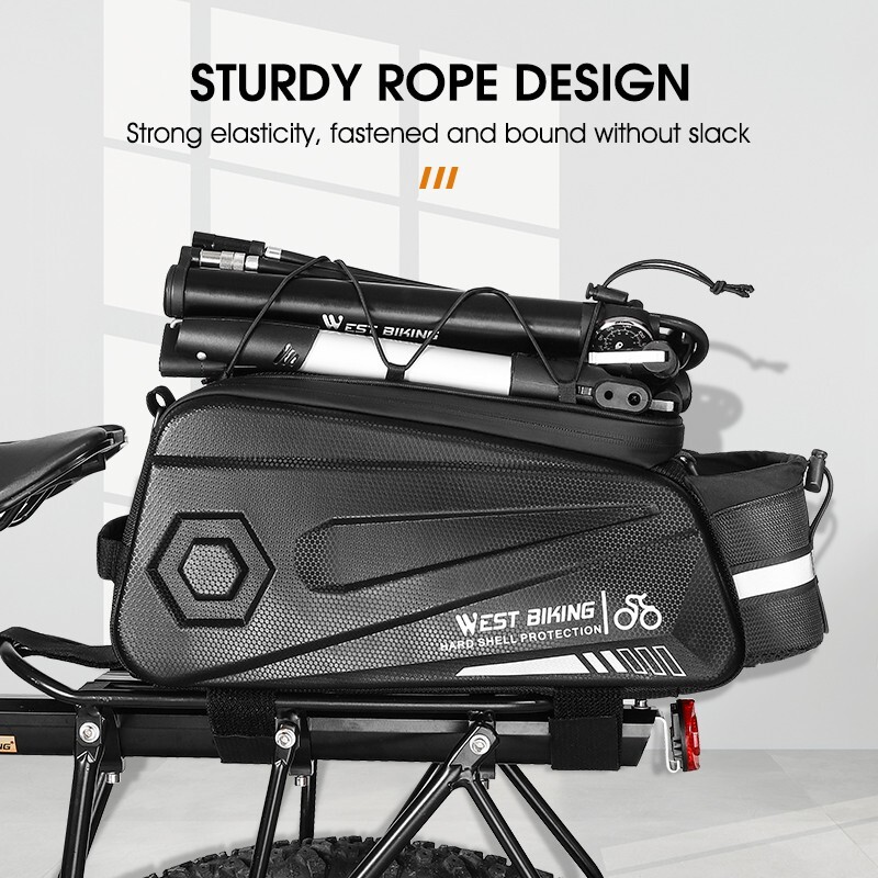WEST BIKING Waterproof Hard Shell MTB Bike Pannier Bicycle Rear Rack ...