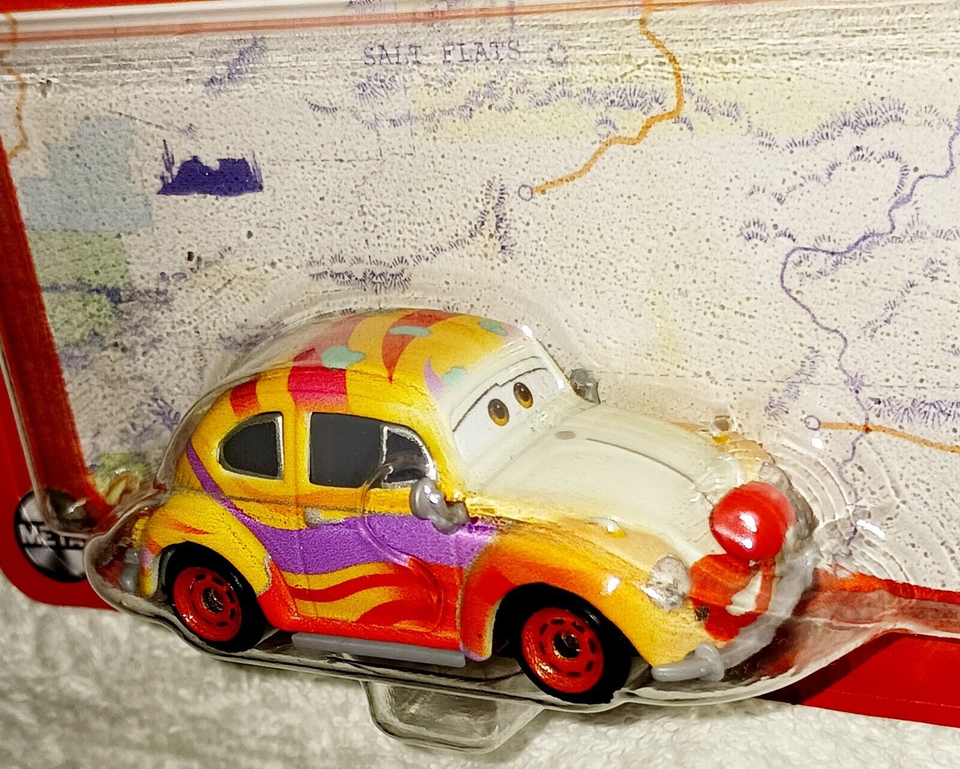 DISNEY PIXAR CARS "KELLY BEAMBRIGHT" NEW ON THE ROAD VW BEETLE DIECAST ...