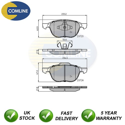 Brake Pads Set Front Comline Fits Focus C-Max Kuga Transit Connect V40 ...