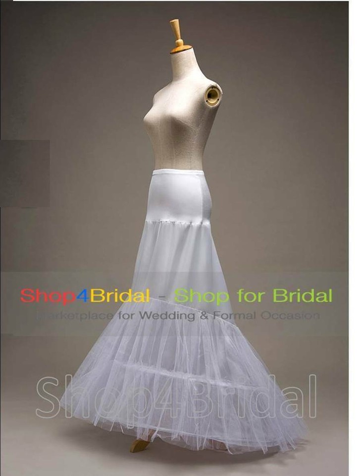 Wedding Bridal Petticoat Crinoline Dress Hoop/Hoopless/Mermaid/Fishtail ...