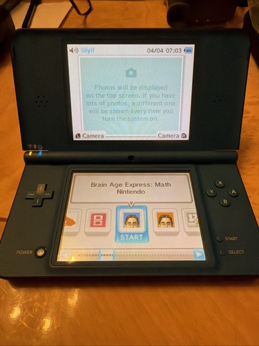 NINTENDO DSi XL Blue Console -2 Games & Stylus & Case -Scratch On Shell ...