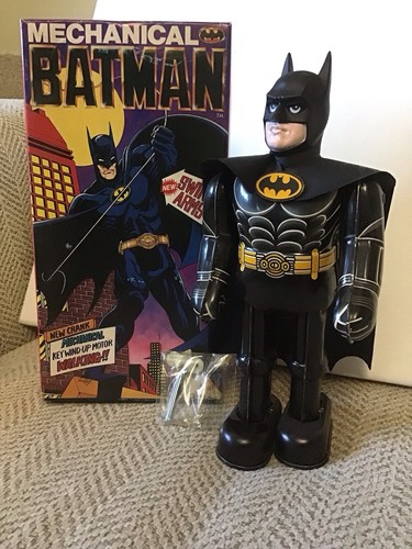Vintage 1989 BILLIKEN MECHANICAL BATMAN WIND UP TOY - MIB UNUSED, STORE ...