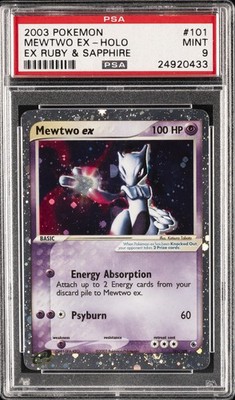 2003 POKEMON EX RUBY & SAPPHIRE #101 MEWTWO EX-HOLO PSA 9 | eBay