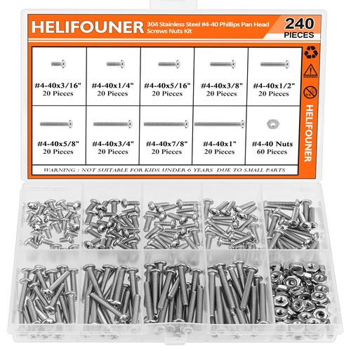 Stainless Steel Machine Screws Kit | eBay