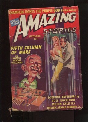 AMAZING STORIES PULP MAGAZINE SEPT 1940 GREAT COVER SCIENCE FICTION ...