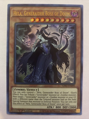 YuGiOh Hela, Generaider Boss of Doom - GFP2-EN090 - Ultra Rare - 1st ...