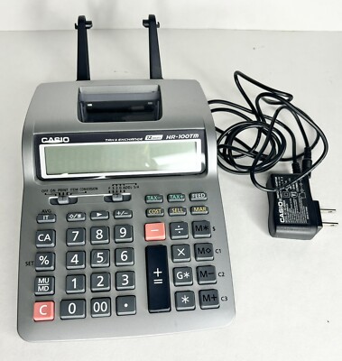 Casio HR-100TM 12 Digit Tax and Exchange Printing Calculator | eBay