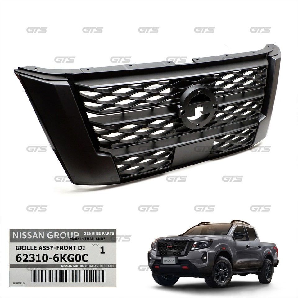 Black Glossy Front Grille Extension For Nissan Navara Pro-4X Pick Up ...