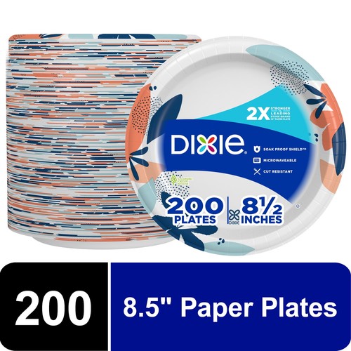 Dixie Everyday Disposable Paper Plates, 8.5", Multi-Color, 200 Count | eBay