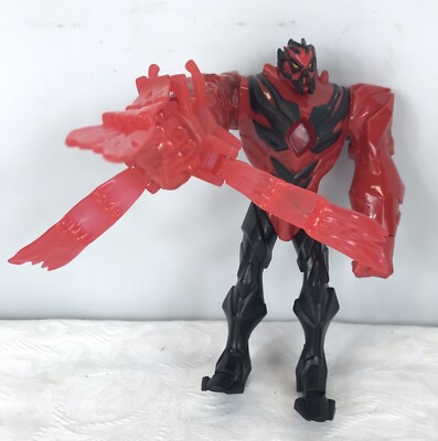 2012 Mattel Red and Black Transformer Figure - 17cm - Hand Weapon Spins ...