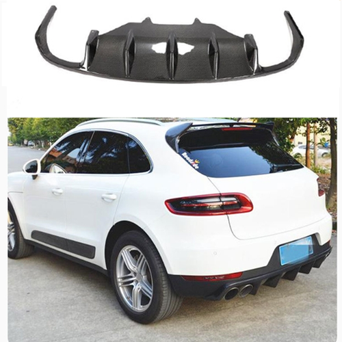 REAL Carbon Fiber Fit For Porsche Macan 2014UP Rear Bumper Diffuser Lip ...