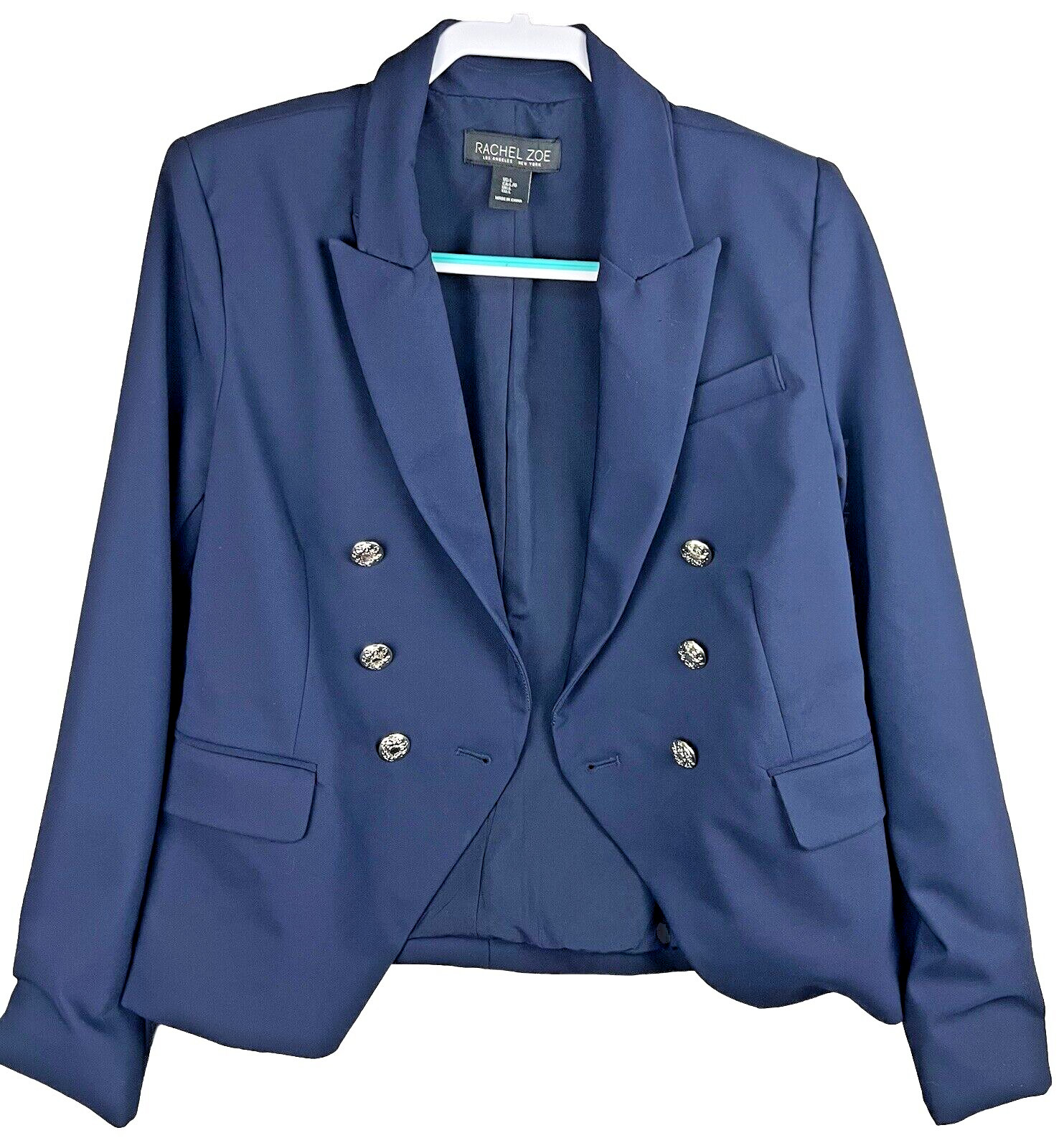 Vintage Rachel Zoe Navy Blue Military Style Button Bl… - Gem
