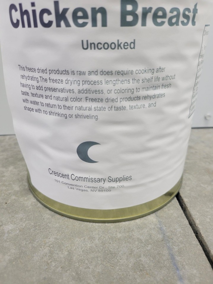 Military Surplus Freeze Dried Whole Chicken Breasts #10 Can Uncooked ...