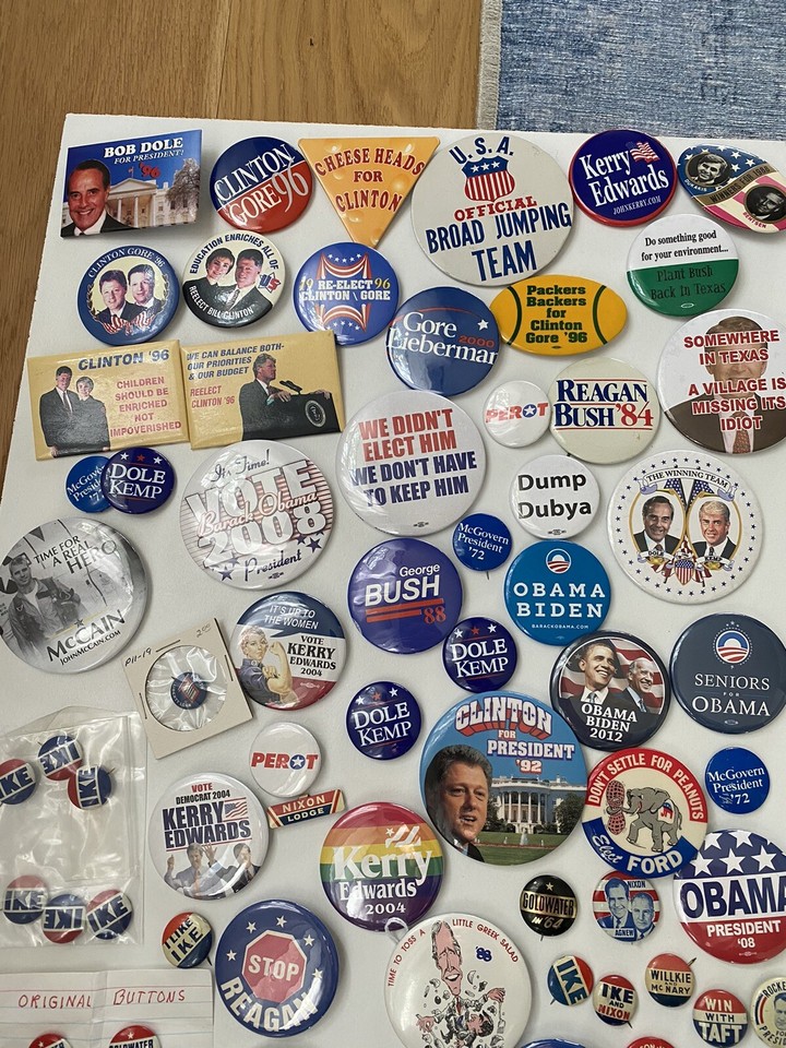 US Presidential Campaign Button Collection - Mostly Democrats. Some ...