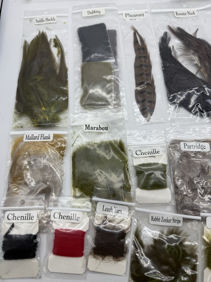 Orvis Fly-Tying Kit Fly Fishing Feathers Fur Materials Tools Line ...