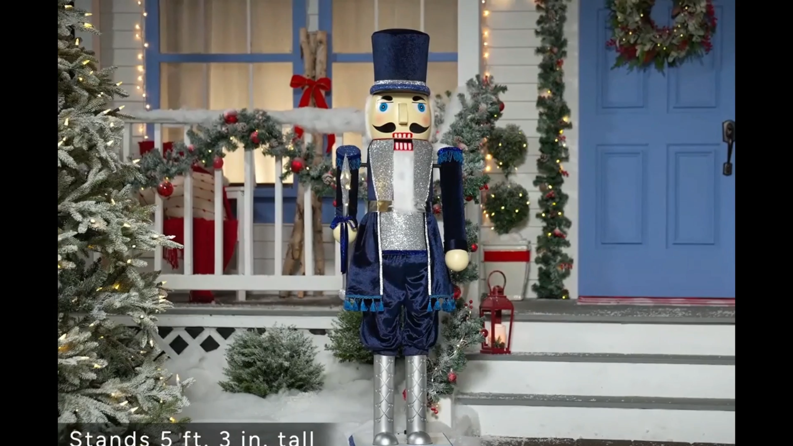 63" ANIMATED NAVY BLUE NUTCRACKER CHRISTMAS ANIMATRONIC PROP | eBay