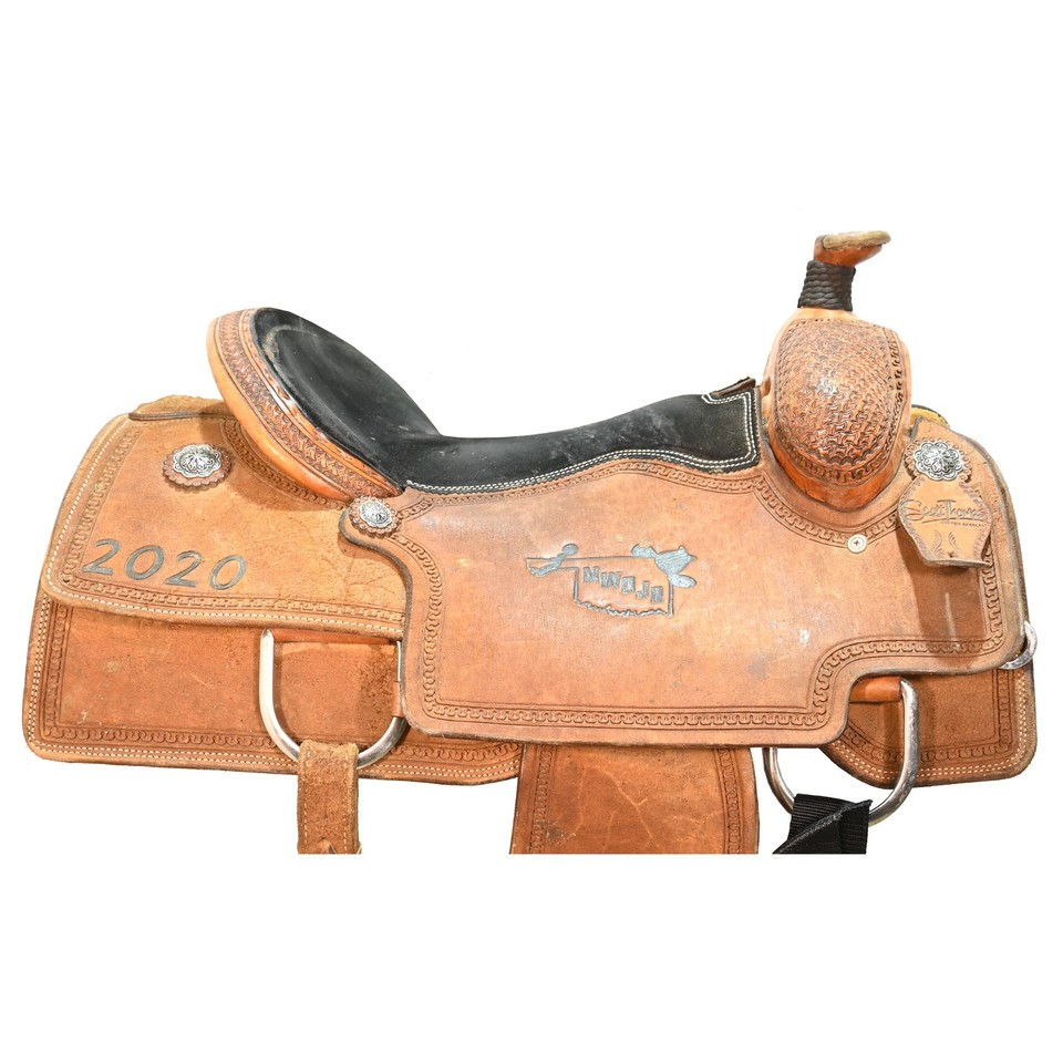 Used 16" Scott Thomas Trophy Team Roping Saddle Code: U16STSTRONW | eBay