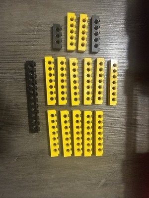 LEGO Parts Vintage Beams W/ Variety Of Holes, Technic, Yellow/black Lot ...