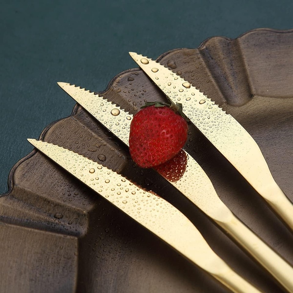 Gold Steak Knives, 8 Piece Premium Stainless Steel Steak Knife Set, Meat Knife S | eBay