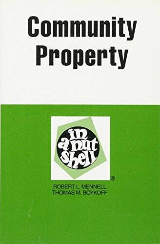 Community Property in a Nutshell - Paperback By MENNELL, ROBERT - GOOD ...