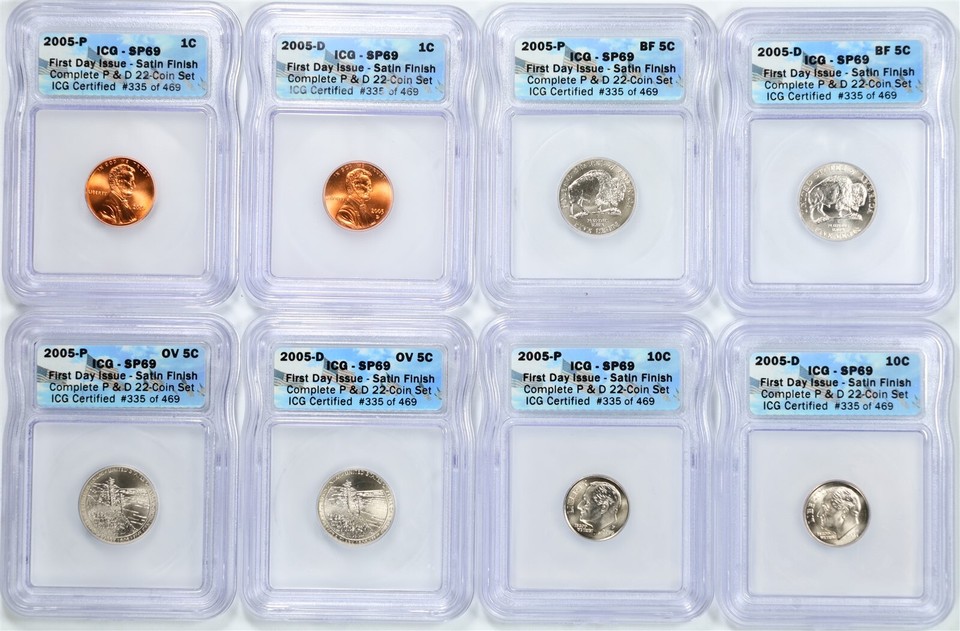 2005-P&D 20-Coin Set Satin Finish SP69 ICG 335469 | eBay