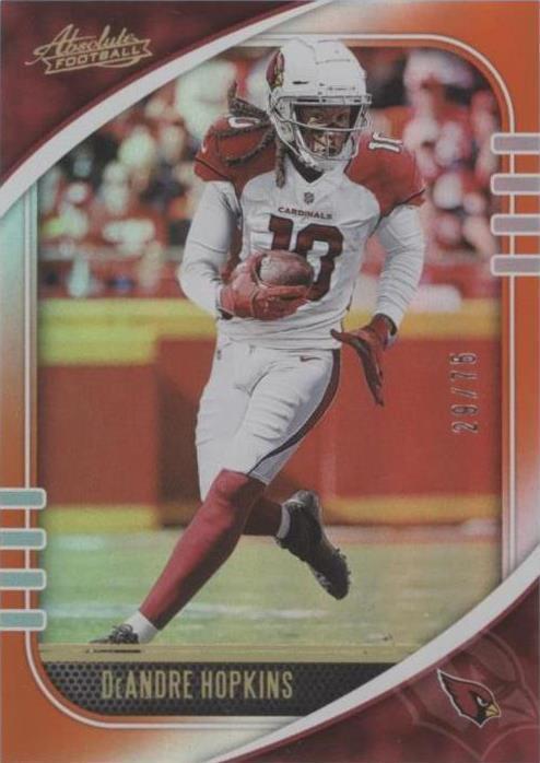 2020 Panini Absolute - DeAndre Hopkins #22 Spectrum Orange /75 for sale ...