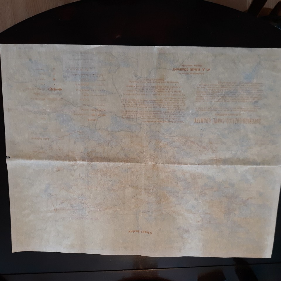 Vintage Lithograph Map of Superior & Quetico Canoe Maps No. 112rs ...