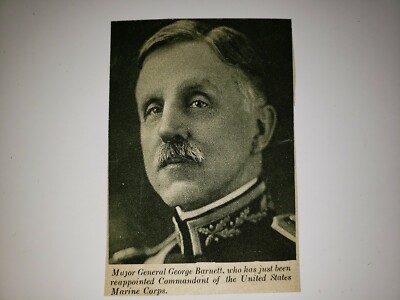 Major General George Barnett Marine Corps 1918 World War 1 WW1 Picture ...