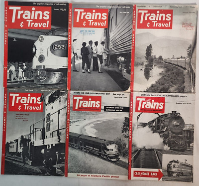 Trains The Magazine of Railroading & Travel ~ Lot of 6 - 1950s | eBay