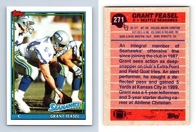 Grant Feasel #271 Topps 1991 American Football Trading Card | eBay