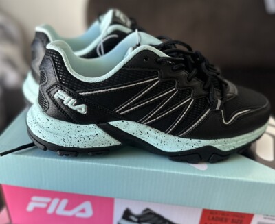 NEW! Fila Women's Quadrix Sneaker Shoes, Black/Mint, Trail Traction ...
