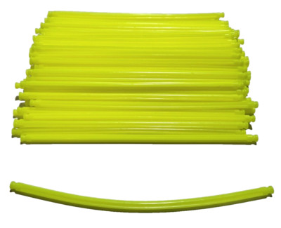 100 K'NEX Fluorescent Neon Yellow Flexible Rods 7.38" Flexi Standard ...