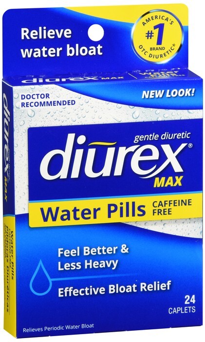 Diurex Max Water Pills Gentle Diuretic Caplets 24ct | eBay