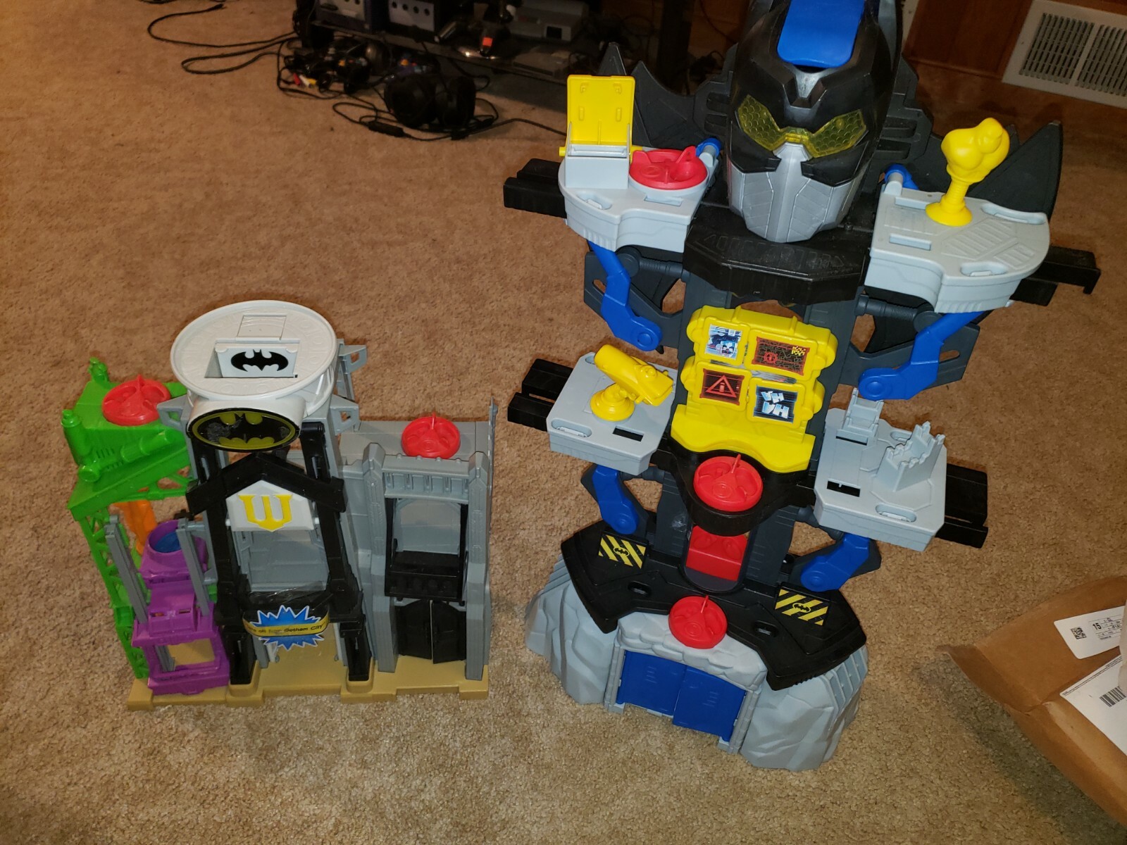 Mattel Imaginext Batman Bat Cave Lot Joker elevator tower set only | eBay