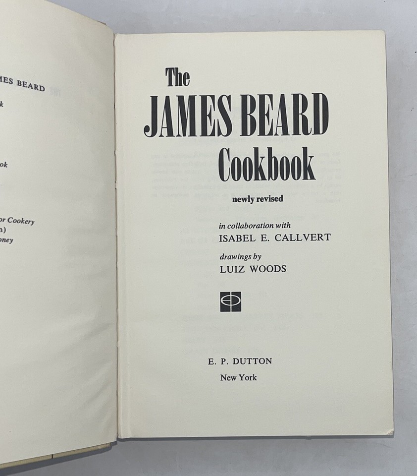 The James Beard Cookbook By: James A. Beard (1970) RARE Dutton VTG ...